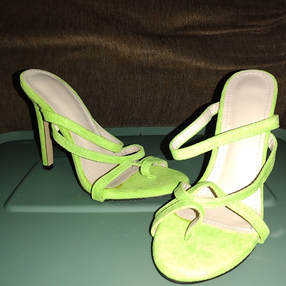 Shoes | Sexy Lime Green Heels Size 38eur 65us Like New Excellent ...